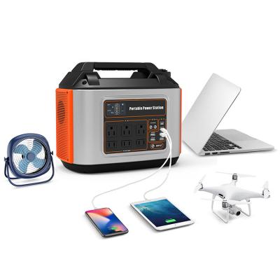 China Outdoor Camping Hiking Portable Power Station 486Wh 500W with Fast Charging USB and Portable Battery Backup for sale