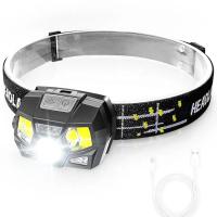 China Rechargeable Waterproof LED Headlamp with 6 Modes for Camping Hiking and Running for sale
