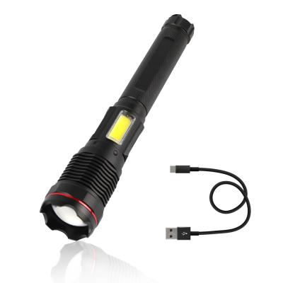 China 16000 Lumen Rechargeable Waterproof LED Flashlight for Camping Hiking and Outdoor Activities for sale