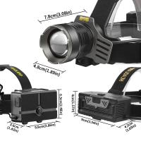 China Rechargeable LED Headlamp with 1200 Lumen Brightness IPX4 Waterproof and Durable Aluminum Alloy + ABS Construction for sale