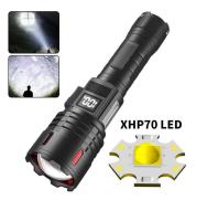 China Powerful 1500-1600 Lumens LED Torch Flashlight with Rechargeable Type-C USB and Telescopic Zoom for Camping Hiking Outdoor for sale