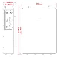 China 51.2V 200Ah Wall-Mounted Lithium Battery with 10.24kWh Energy and LiFePO4 Prismatic Cells for sale