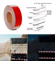 China High Visibility Waterproof Weather Resistant Reflective Warning Tape for Trucks and Trailers for sale