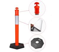 China Durable Polyethylene Traffic Warning Post with Reflective Tape and 1150mm Height for Road Safety for sale