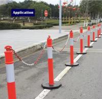 China Durable Polyethylene Traffic Warning Post with Reflective Tape and 1150mm Height for Road Safety for sale