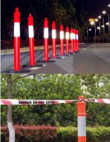 China Durable Polyethylene Traffic Warning Post with Reflective Tape and 1150mm Height for Road Safety for sale