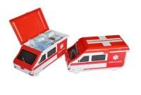 China Ambulance-Shaped First Aid Kit with ABS Plastic Body and Compact 230x105x100mm Size for Emergency Use for sale