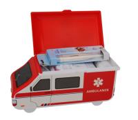 China Ambulance-Shaped First Aid Kit with ABS Plastic Body and Compact 230x105x100mm Size for Emergency Use for sale