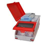 China Ambulance-Shaped First Aid Kit with ABS Plastic Body and Compact 230x105x100mm Size for Emergency Use for sale