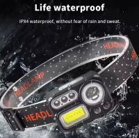 China 500 Lumens LED Headlamp with Motion Sensor and Rechargeable Battery for Outdoor Activities for sale