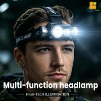 China RGB LED Headlamp Work Light with Type-C Rechargeable and IPX4 Waterproof for Outdoor Activities for sale