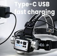 China RGB LED Headlamp Work Light with Type-C Rechargeable and IPX4 Waterproof for Outdoor Activities for sale