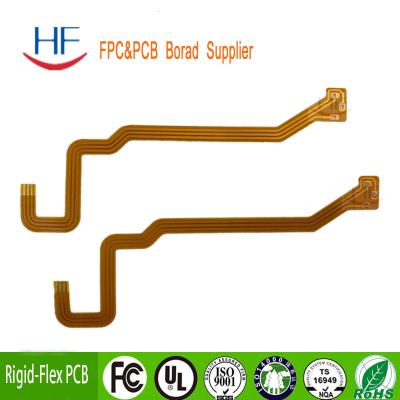 China 6 Layer Flexible PCB 1oz Copper Multilayer FPC Board Yellow Solder Mask 0.55mm Thickness for sale
