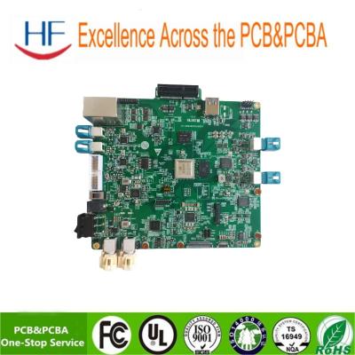 China 4 Layer 1.6mm Electronic PCB Assembly Green Solder Mask AOI X Ray Test PCBA Network Devices for sale