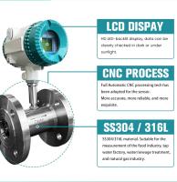 China 4-20mA Pulse RS485 Battery Pure Water Flowmeter SS304 SS316L Diesel Fuel Edible Oil Medidor De Flujo Turbine Flow Meter for sale