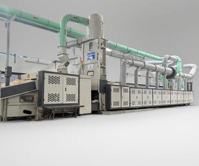 China Hard textile fabric waste recycling machine line for sale