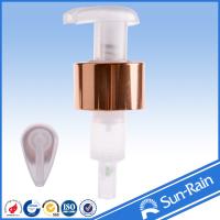 China plastic lotion pump soap dispenser with metal collar for sale