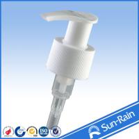 China 24mm cosmetic plastic lotion pump with ribbed closure for sale