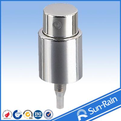 China 20mm 24mm Sliver screw fine mist sprayer , aluminum perfume sprayer with overcap for sale