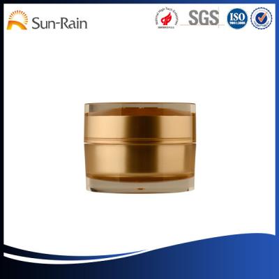 China Small 15g 30g 50g Luxury acrylic Plastic Cosmetic Jars with screw lid for sale