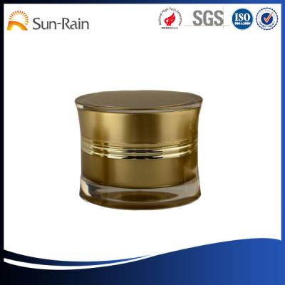 China Double wall Waist Plastic Cosmetic Jars with middle volume 30g / 50g for sale