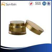 China Double wall Waist Plastic Cosmetic Jars with middle volume 30g / 50g for sale
