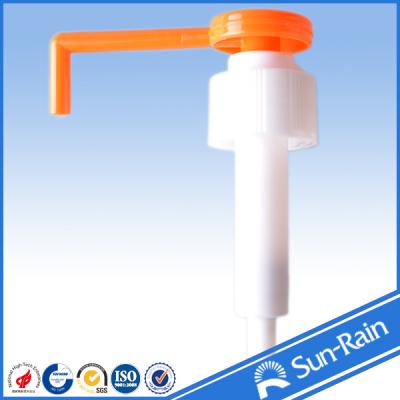 China Orange & white long nozzle plastic 28mm lotion pump for medical use for sale