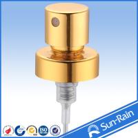 China Gold shiny aluminium Perfume Pump Sprayer , plastic spray pump for sale