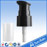 China Black Plastic Cosmetic Lotion Bottle Pump / Treatment Pump with overcap for sale