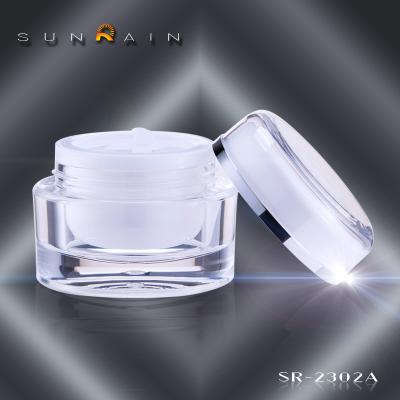 China SR-2302A 15G 30G 50G Plastic Cosmetic Jars with Screw cap Sealing Type for sale