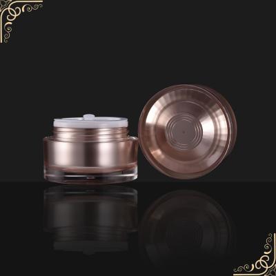 China Personnal care double - layer round powder plastic jars and containers SR-2367 for sale