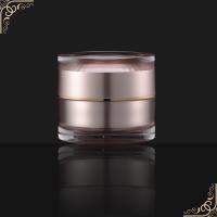 China Personnal care double - layer round powder plastic jars and containers SR-2367 for sale
