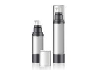 China Transparent Black Airless Pump Bottle AS Single Wall Lotion Cream Bottle for sale