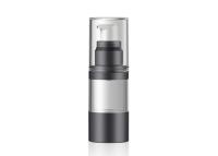 China Transparent Black Airless Pump Bottle AS Single Wall Lotion Cream Bottle for sale