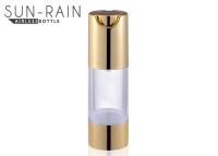 China SR-2108G AS material gold airless pump bottle for personal care for sale
