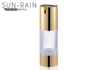 China SR-2108G AS material gold airless pump bottle for personal care for sale