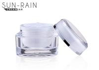 China Acrylic PMMA round empty cosmetic jars plastic makeup container 15ml 30ml SR-2302A for sale
