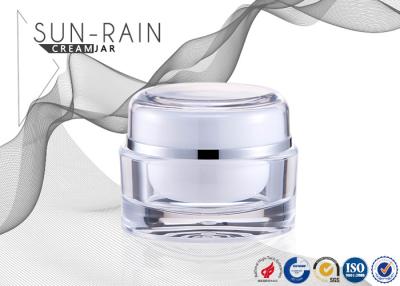 China Acrylic PMMA round empty cosmetic jars plastic makeup container 15ml 30ml SR-2302A for sale