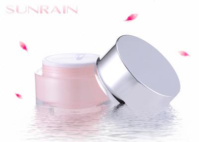 China Pink customized PMMA cosmetic storage jars 5g 30g 50g 100g SR-2384B for sale