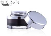 China Black PMMA Plastic Cosmetic Jars for cosmetic skin care use 30ML 50ML SR-2386 for sale