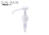 China High output plastic lotion pump long nozzle with screw down lock head , lotion bottle pumps for sale