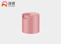 China Pink Color 18mm 20mm 24mm Disc Top Cap Plastic Bottle Caps For Cosmetics for sale