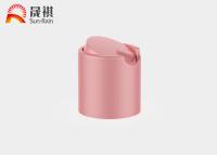 China Pink Color 18mm 20mm 24mm Disc Top Cap Plastic Bottle Caps For Cosmetics for sale