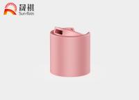China Pink Color 18mm 20mm 24mm Disc Top Cap Plastic Bottle Caps For Cosmetics for sale