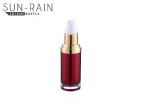 China Red lotion bottles luxury round jar face cream bottle with PMMA Material SR-2280A for sale