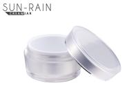 China Clear empty double wall plastic cosmetic jars cream skin care jar SR2303A for sale