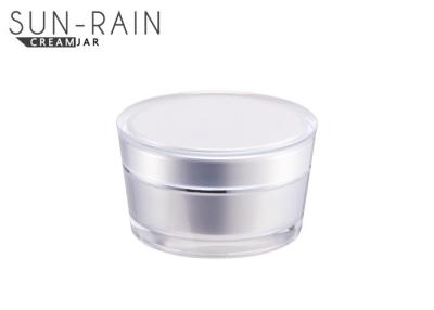China Clear empty double wall plastic cosmetic jars cream skin care jar SR2303A for sale