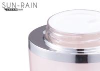 China Pink round clear 30ml 50ml plastic cosmetic jars acrylic jar cream PE disc SR-2386 for sale