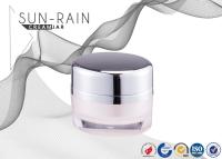 China Pink round clear 30ml 50ml plastic cosmetic jars acrylic jar cream PE disc SR-2386 for sale