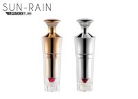 China Round Plastic Lip Protector Packaging Clear Gold Lipstick Tubes SM001 for sale